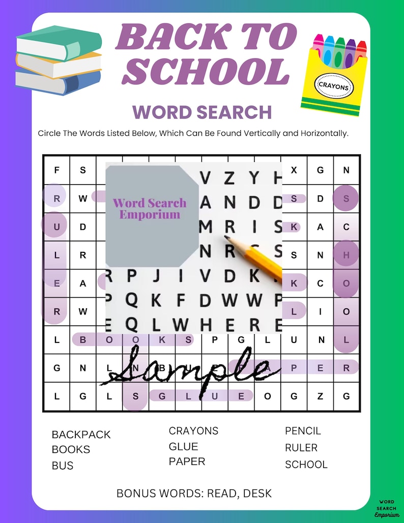 Ultimate Back to School Word Search Great Activity for First Week of ...