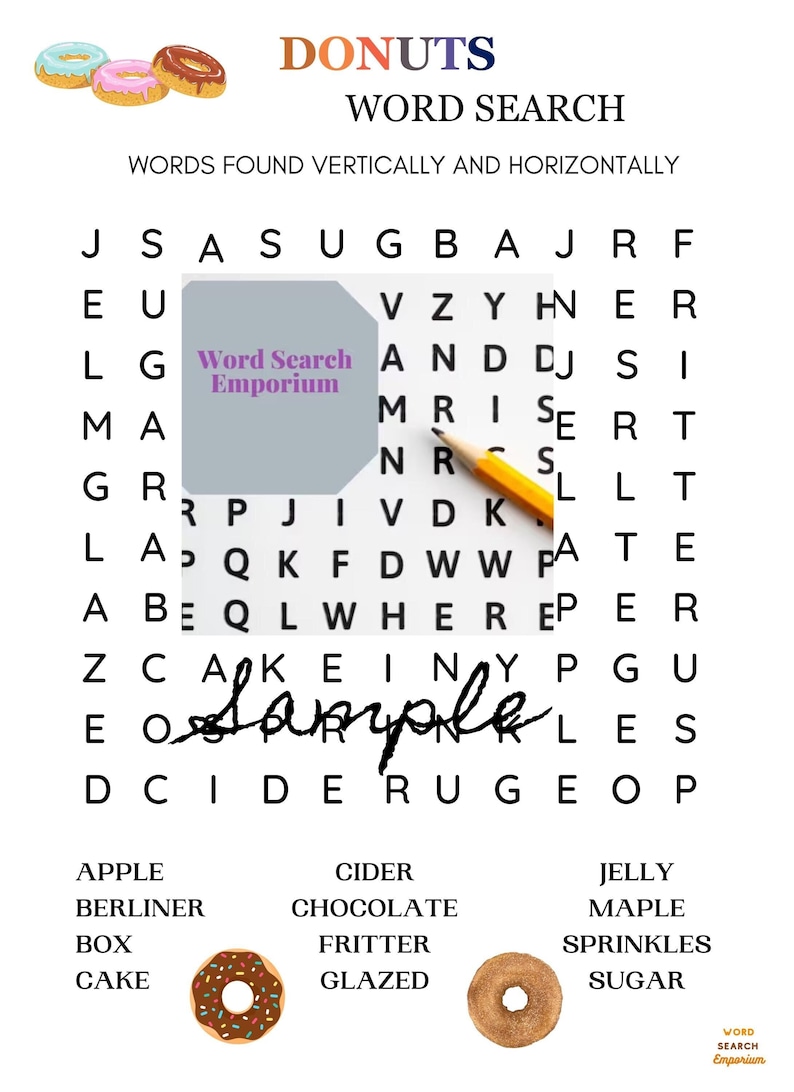 Donut Word Search That's Engaging and is a “hole” Lot Fun! Great for ...