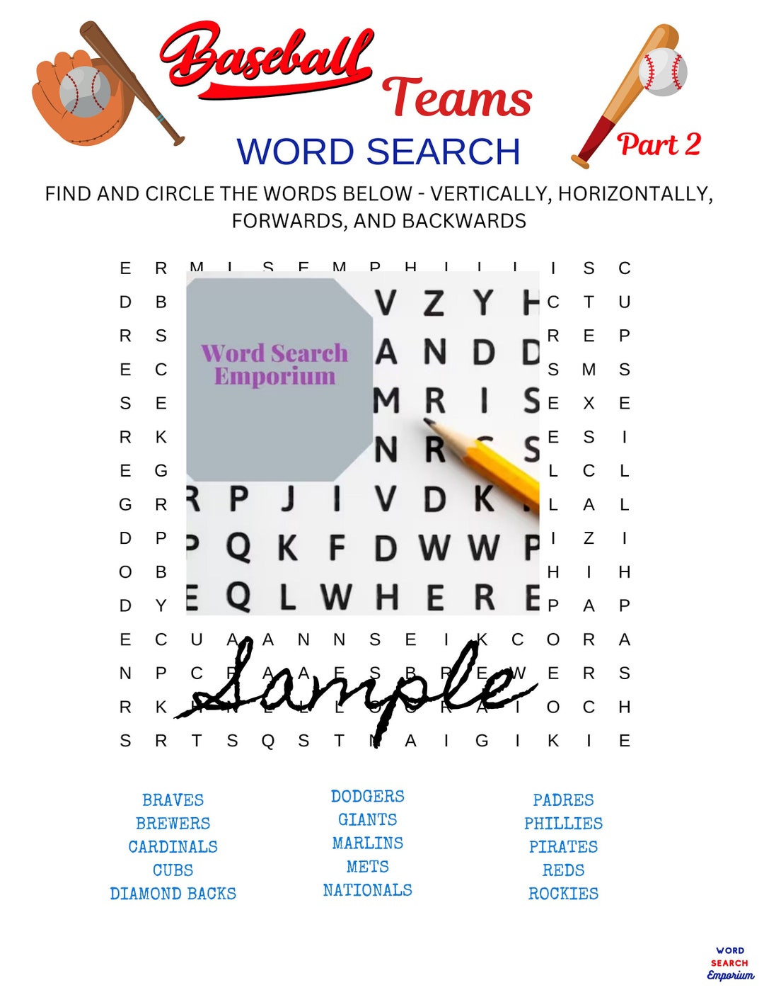 Baseball Word Search -fun, Brain-teasing Puzzles for All Ages & Skill ...