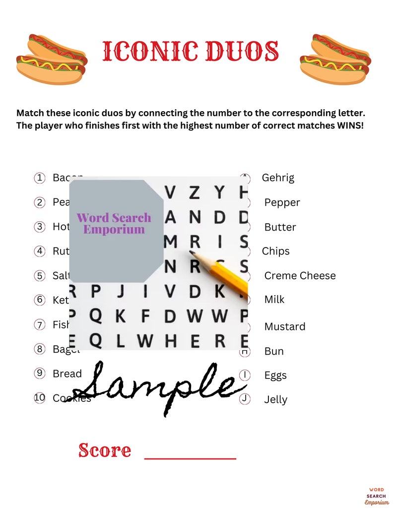 Hot Dog Game Bundle for Families, Work Parties, Bbqs, National Hot Dog ...