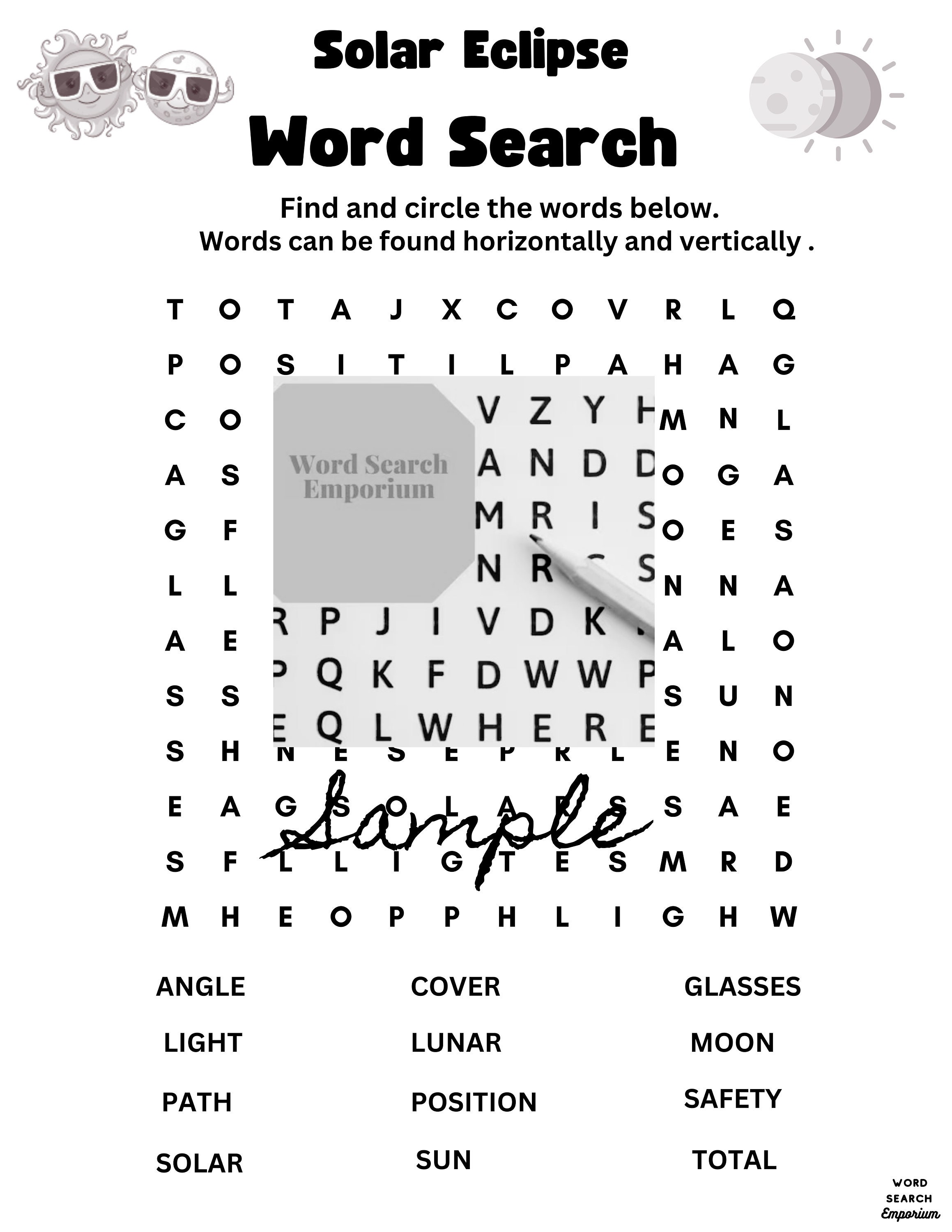 Get Ready for the 2024 Solar Eclipse With This Fun Word Search Game! A ...