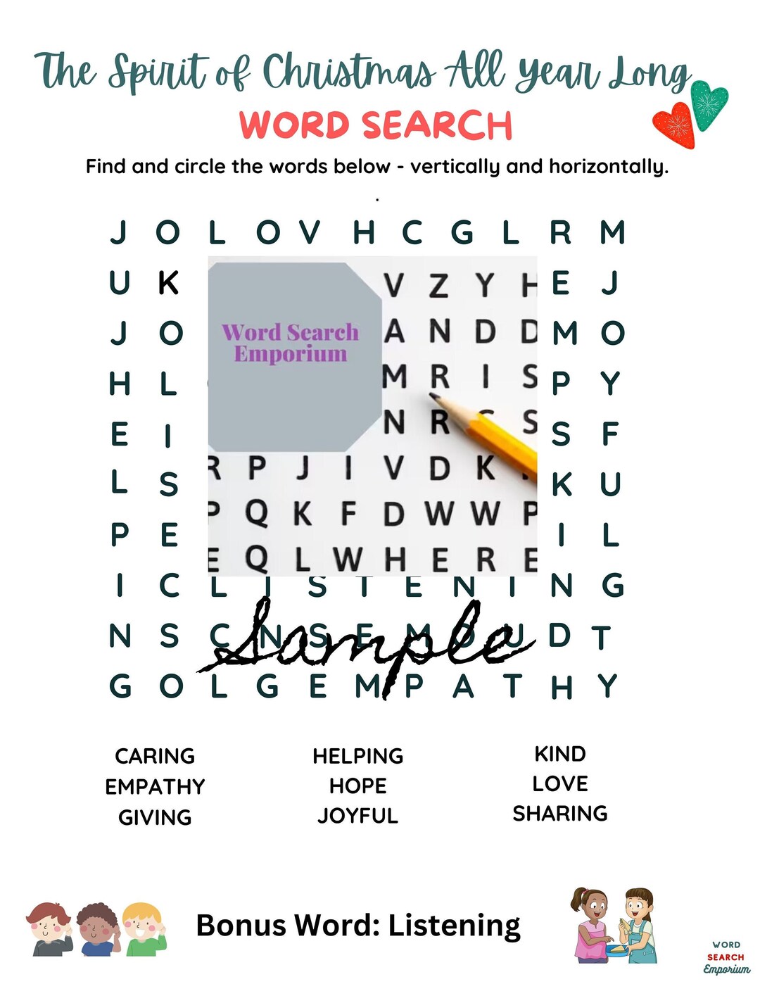 Christmas Spirit - Everlasting Yuletide All Year Long Word Search ...