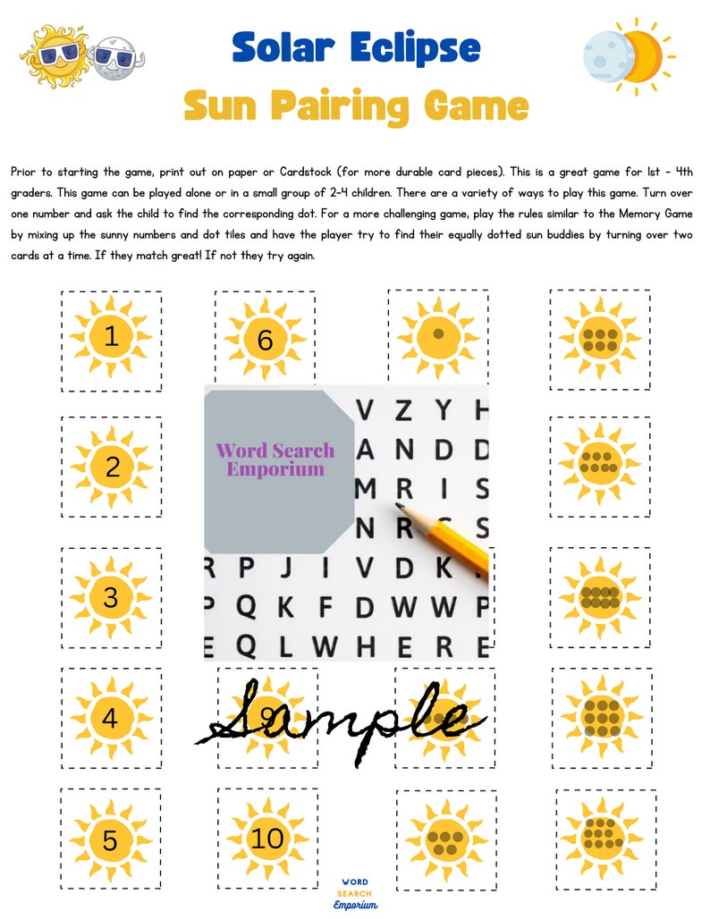 Solar Eclipse Game Bundle - Once in a Lifetime Event - 10 Unique Games ...