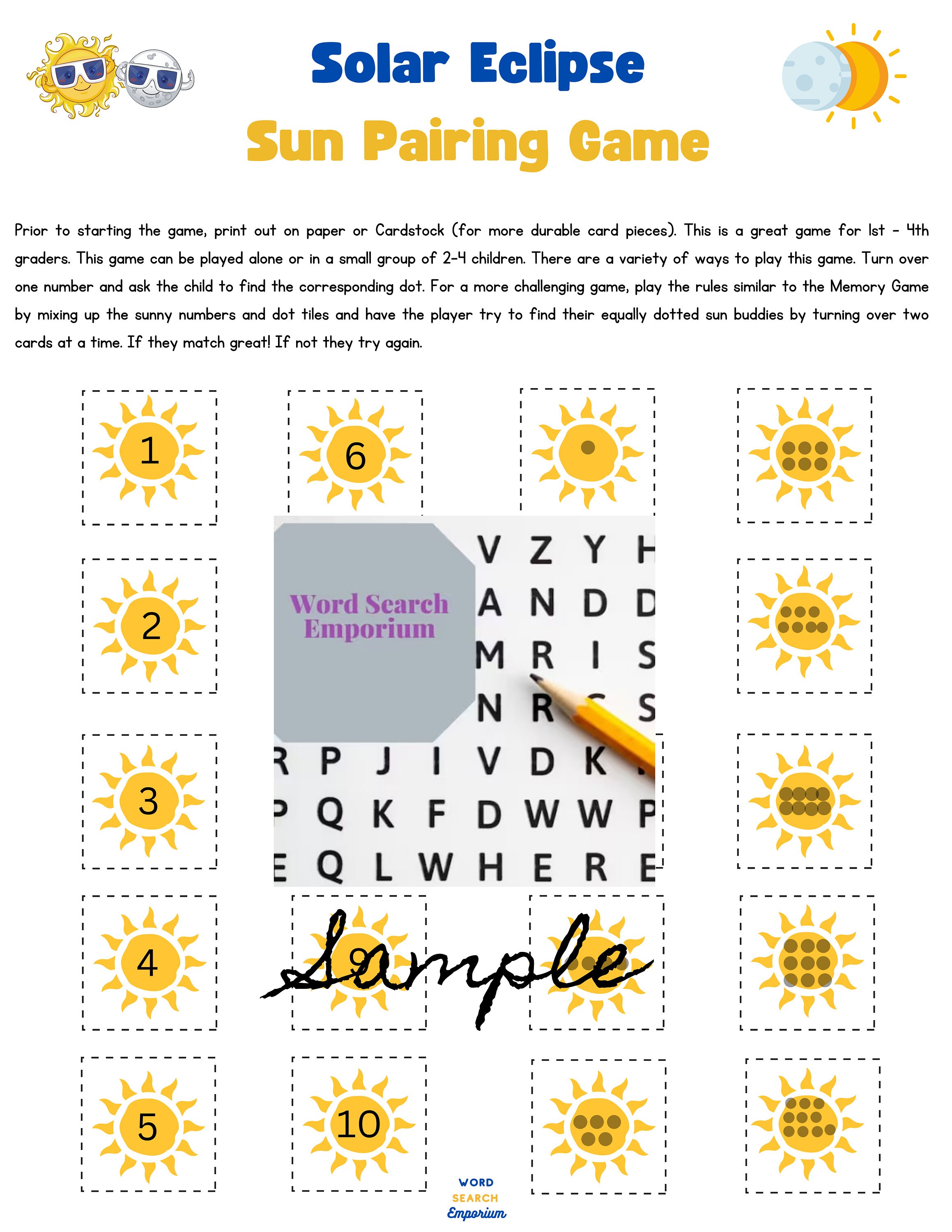 Solar Eclipse Game Bundle - Once in a Lifetime Event - 10 Unique Games ...