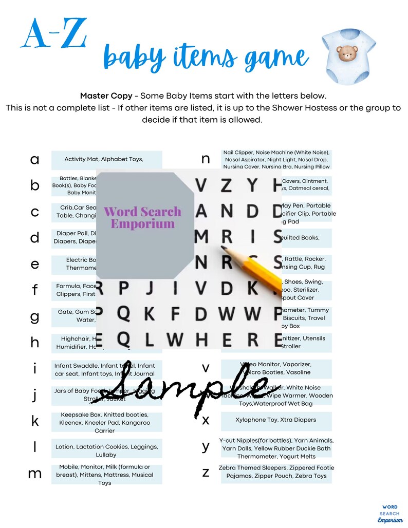Baby Boy Shower Games Bundle – 9 Unique Games (digital Download) - Etsy