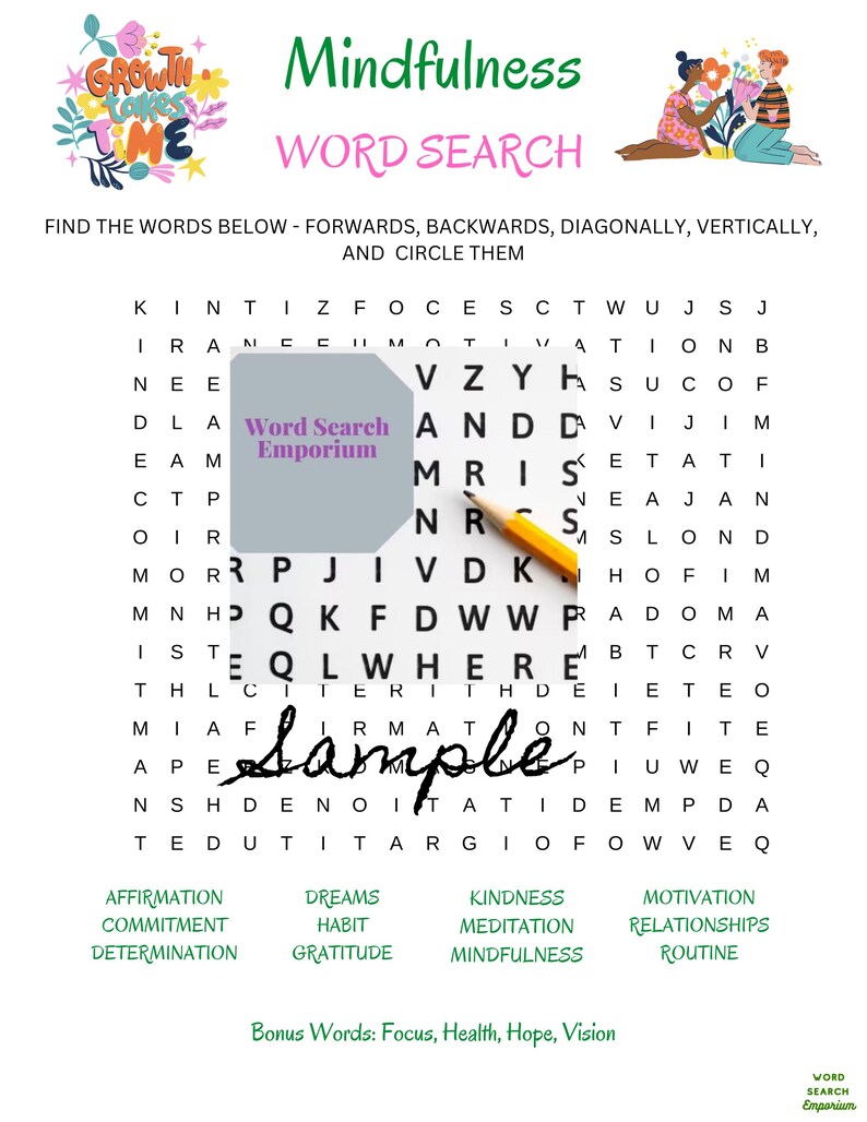 Mindfulness Word Searches, Coloring Pages, Activity Sheet and Breathing ...