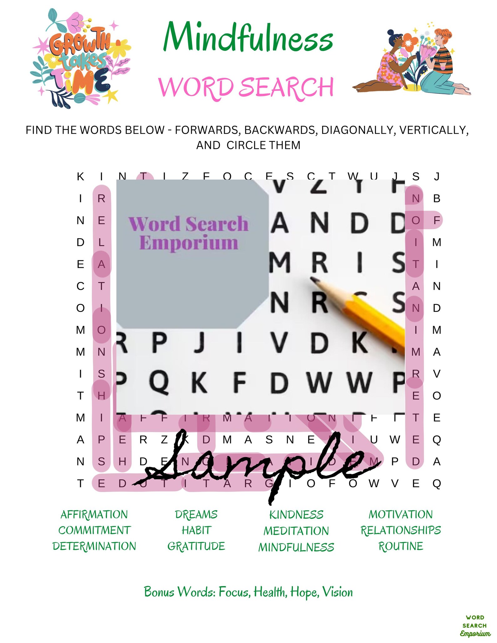 Mindfulness Word Searches, Coloring Pages, Activity Sheet and Breathing ...