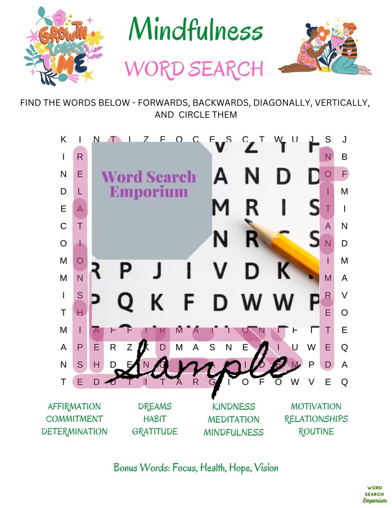Mindfulness Word Searches, Coloring Pages, Activity Sheet and Breathing ...