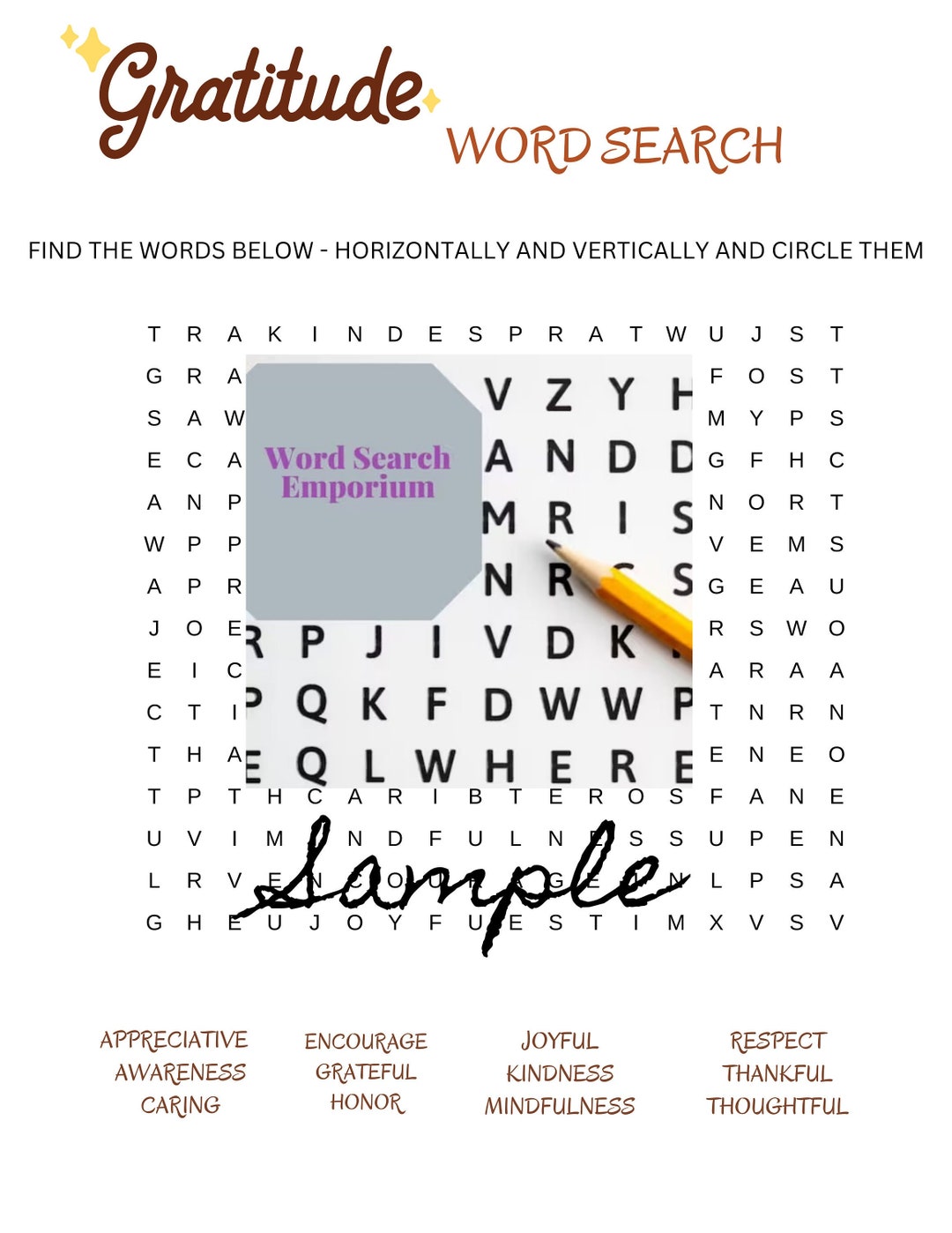 Thankful Word Hunt: Gratitude Edition. Find Twelve Words That Reflect ...