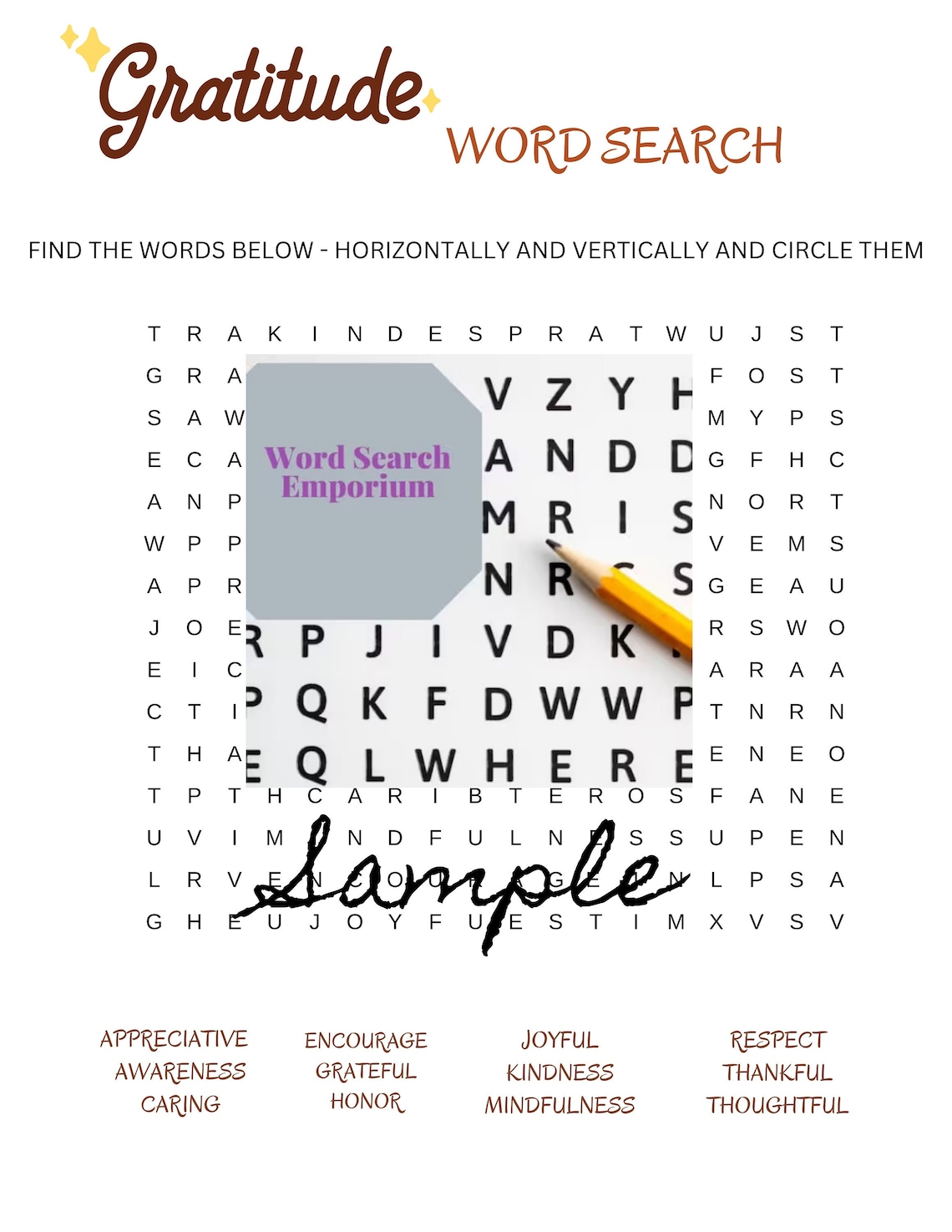 Thankful Word Hunt: Gratitude Edition. Find Twelve Words That Reflect ...