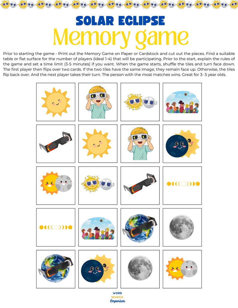 Solar Eclipse Game Bundle - Once in a Lifetime Event - 10 Unique Games ...