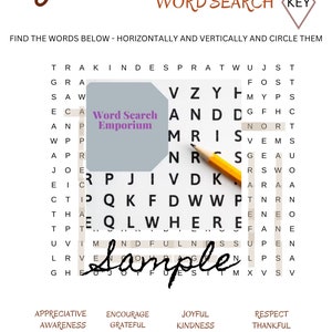 Thankful Word Hunt: Gratitude Edition. Find Twelve Words That Reflect ...
