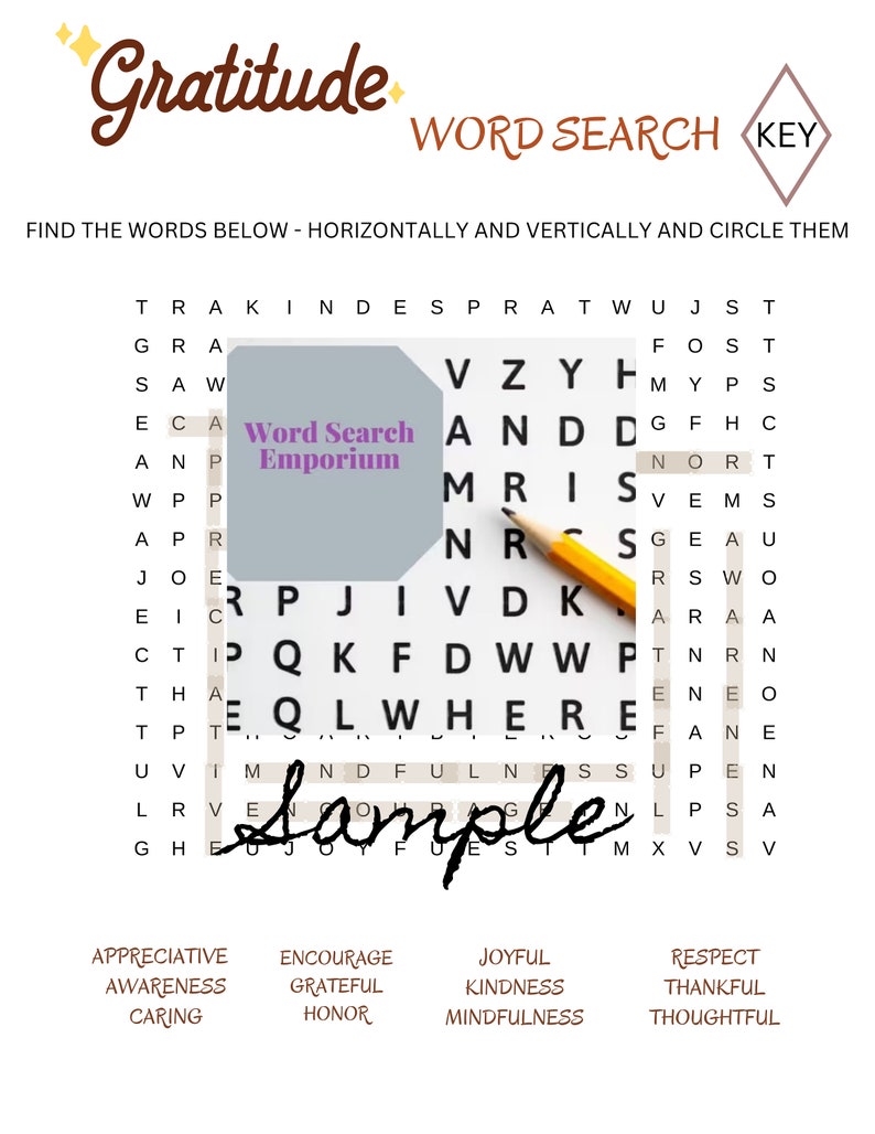 Thankful Word Hunt: Gratitude Edition. Find Twelve Words That Reflect ...