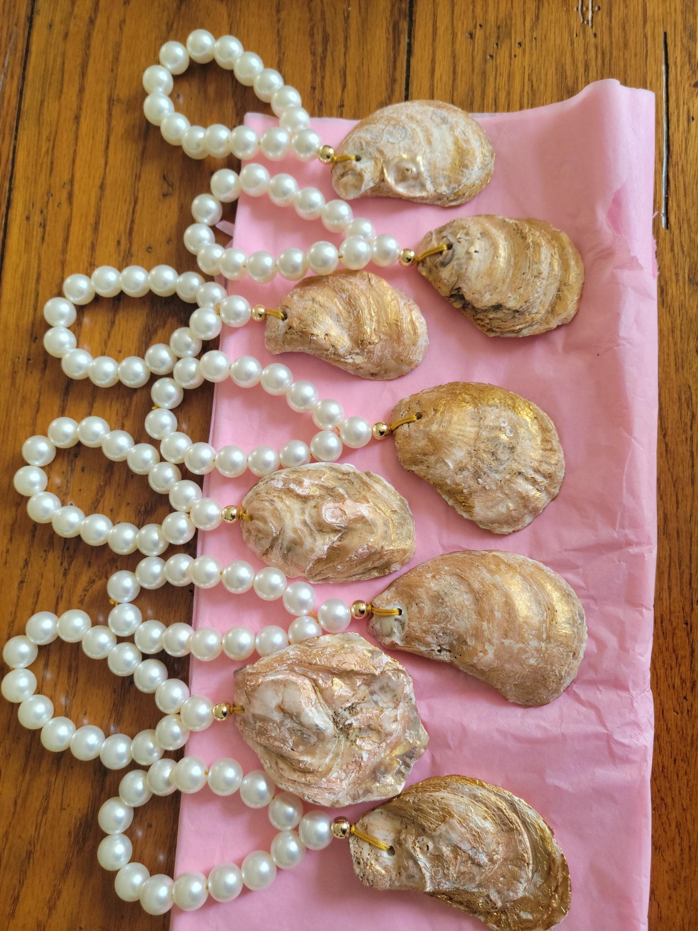 Oyster Shell Bridal Favor: Pearl Napkin Ring, Bridal Brunch Decor - Etsy