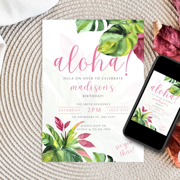 Aloha Invitation - Etsy