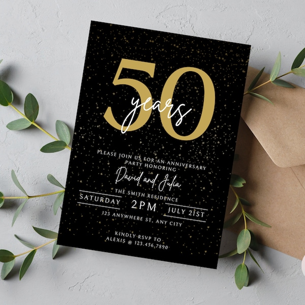 50th Work Anniversary Invitation - Etsy