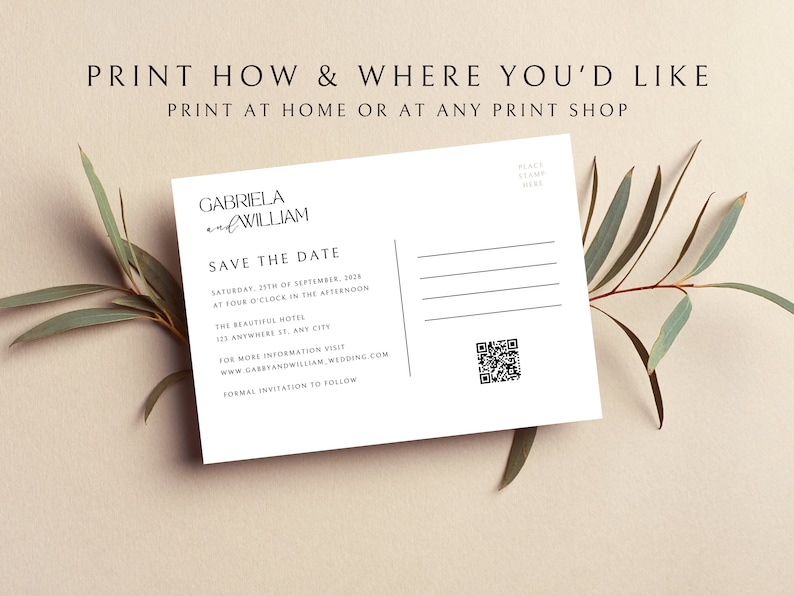 Save the Date Postcard Save the Date Template With Photo - Etsy