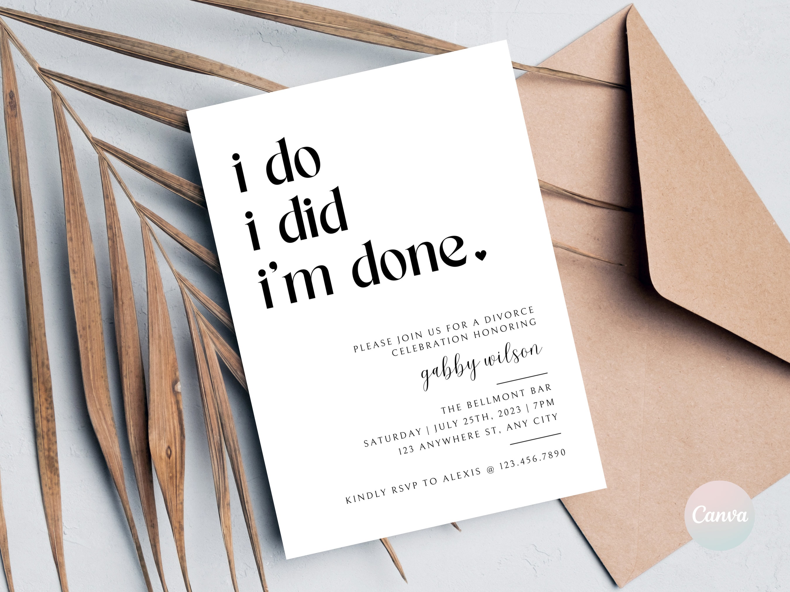 Divorce Party Invitation, Divorce Party Invite, Divorce Celebration ...