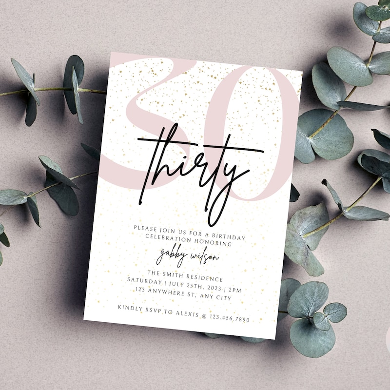 30th Birthday Invite - Etsy