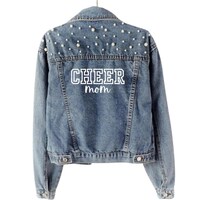 Painted Cheer Mom Denim Jacket: Custom Team Design, Have Your Denim ...