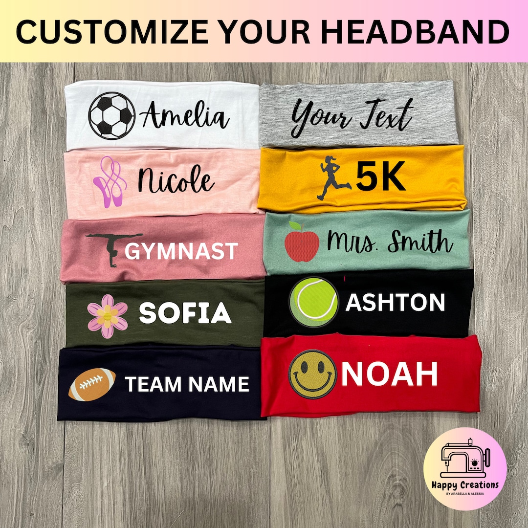 Custom Embroidered Headbands, Sports Headbands, Nurse Headbands ...