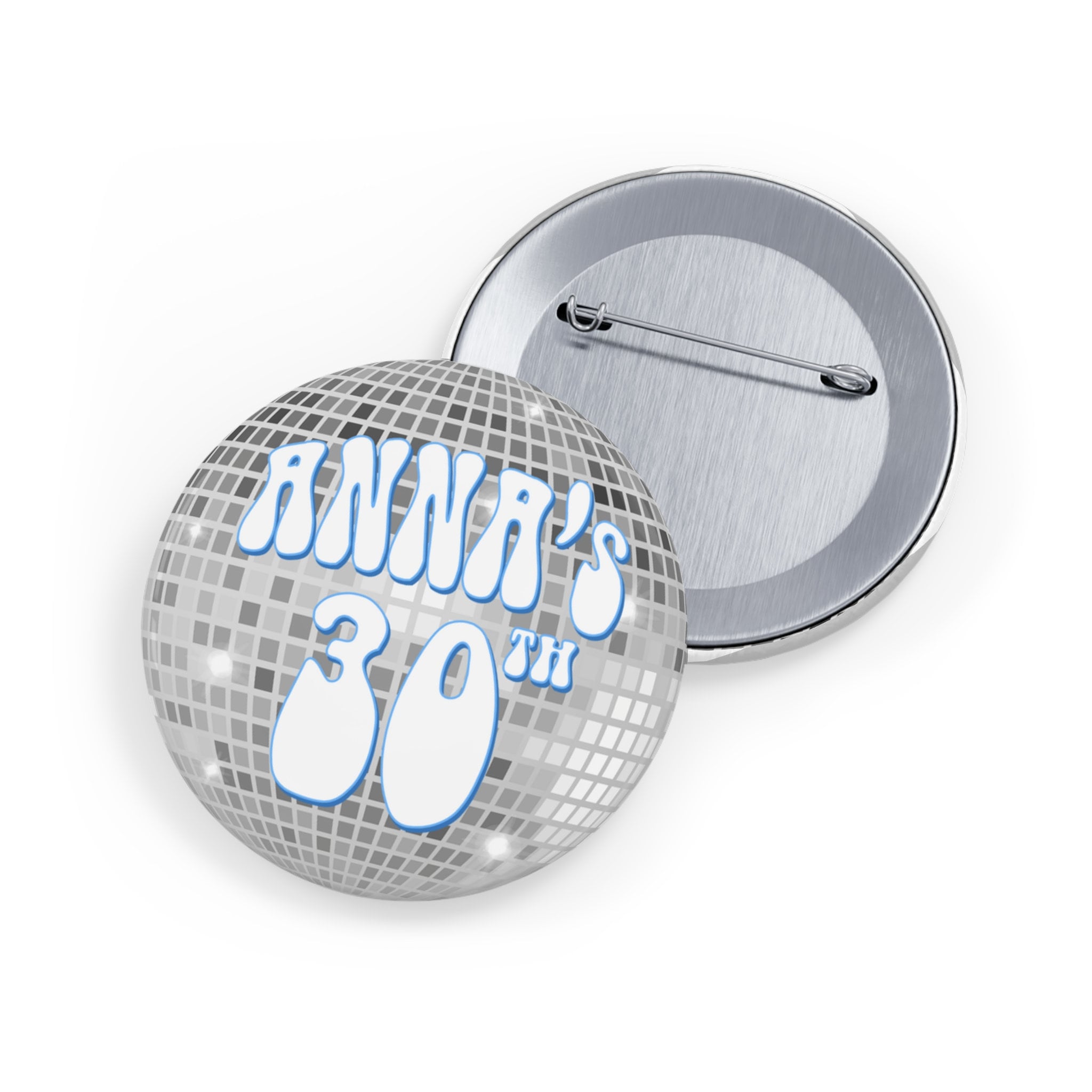 CUSTOM Disco Pin PERSONALIZED Disco Ball Party Pin Hashtag Disco Badge ...