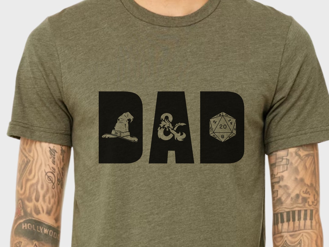 DND Dad Shirt D&D Dad Tshirt Dungeons and Dragons Dad T-shirt DND Gift ...