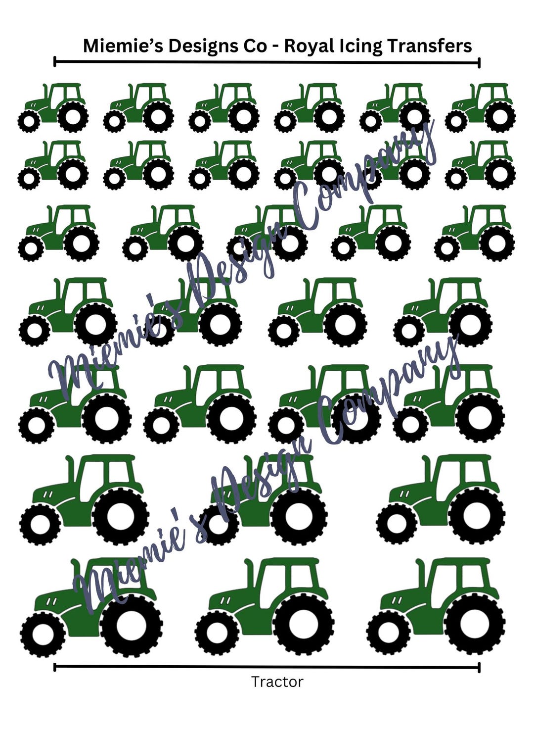 Royal Icing Transfer Tractor Farms - DIGITAL DOWNLOAD - Etsy