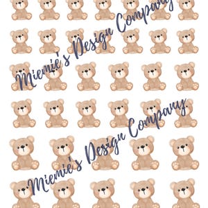 Royal Icing Transfer - Bear Sitting - DIGITAL DOWNLOAD - Etsy
