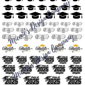 Graduation Icing Transfer Sheet, Graduation Cookie Decoration, Baking ...