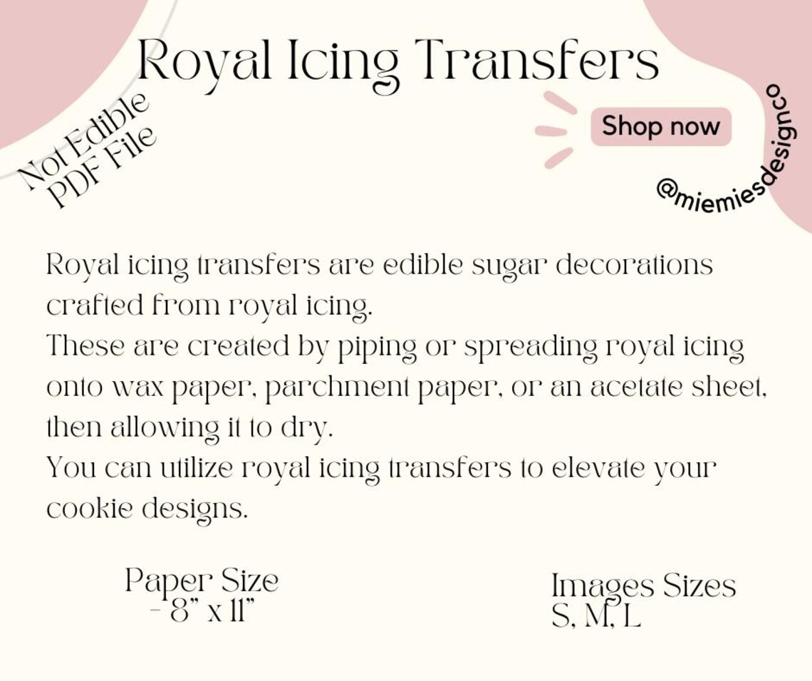 Royal Icing Transfer - Baby Shower 1 - DIGITAL DOWNLOAD - Etsy