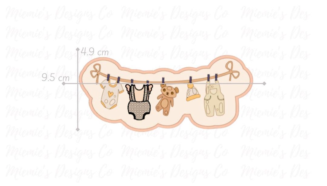 MDC - Baby Clothes, Washing Line, Hanging, Cookie, Cutters, Fondant ...
