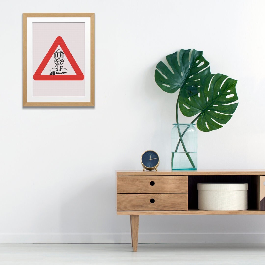 Fun Bomberman Sign - Cross Stitch Pattern Design - Etsy