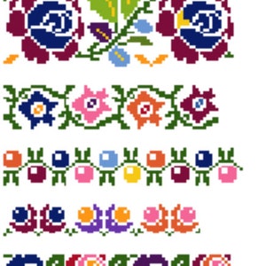 Slavic Folk Embroidery - a Set of 15 Colourful Flower-patterns From ...