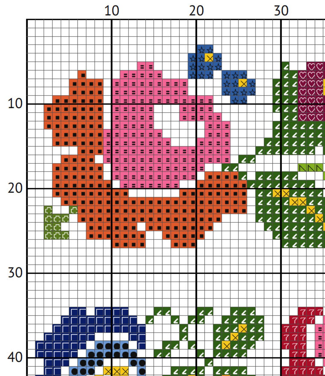 Slavic Folk Embroidery - a Set of 15 Colourful Flower-patterns From ...