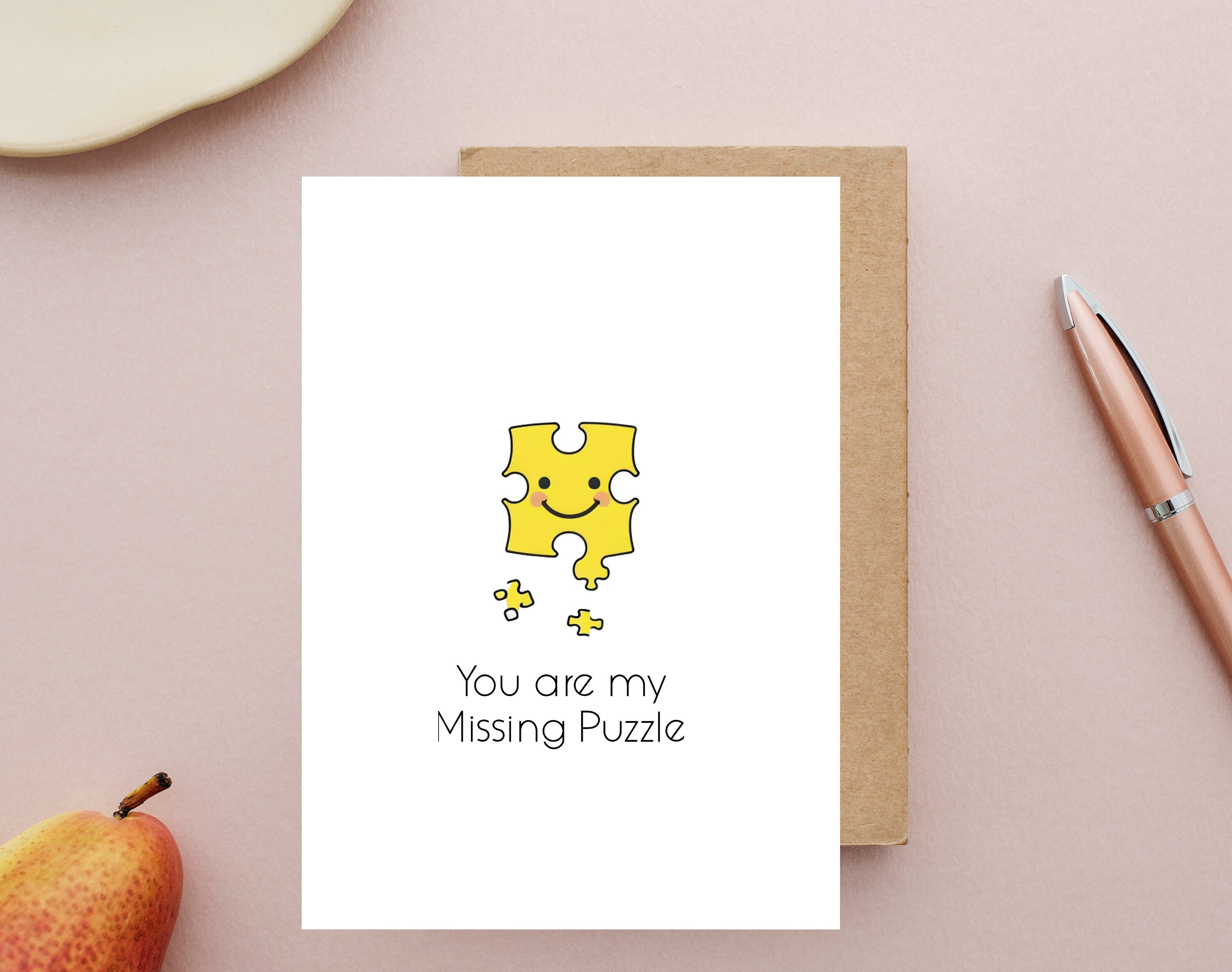 Digital Puzzle Card, Printable Card Funny, Friendship, Valentine Card ...