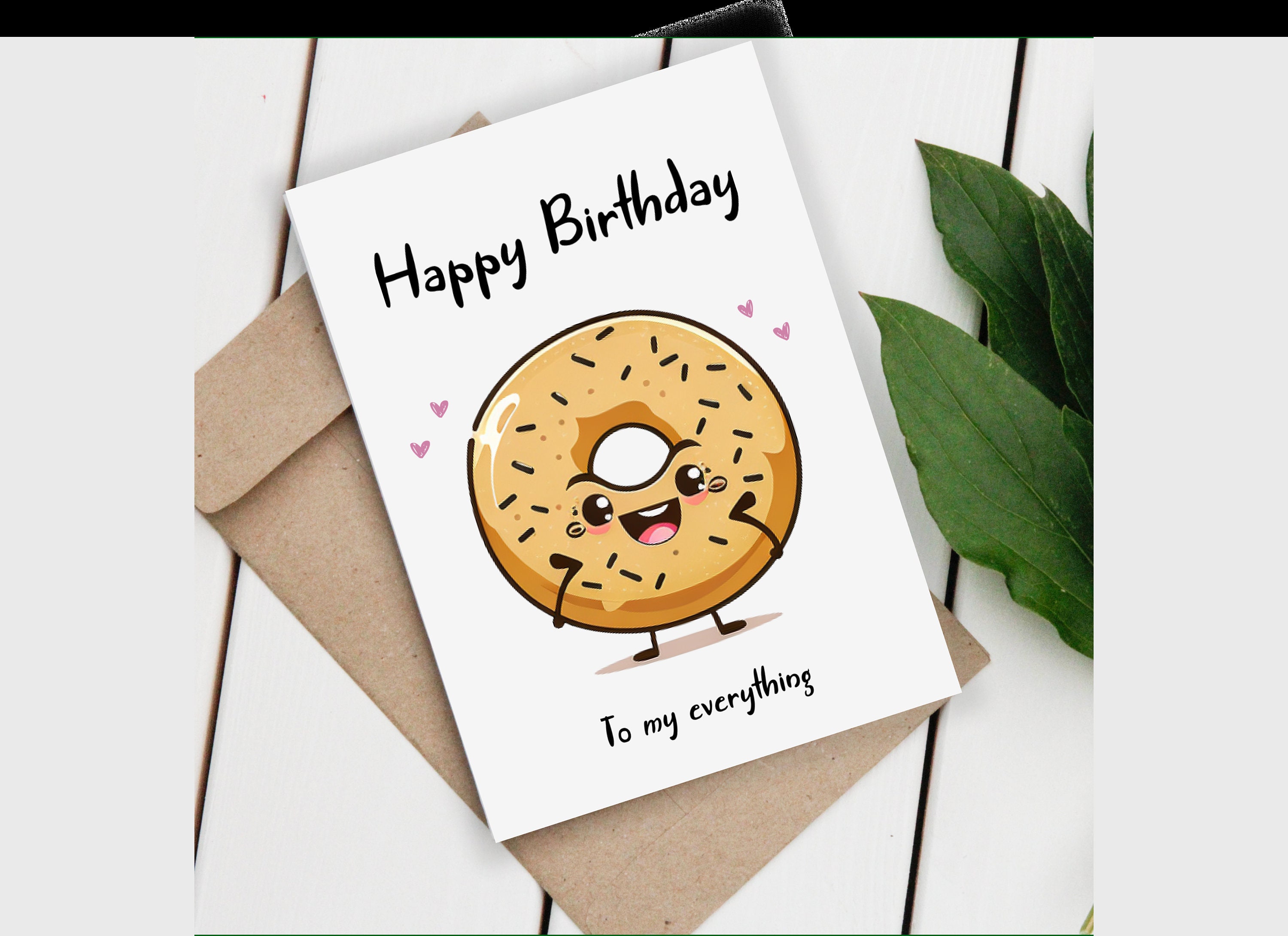 Printable Funny Bagel Birthday Card, Printable Birthday Card Funny ...