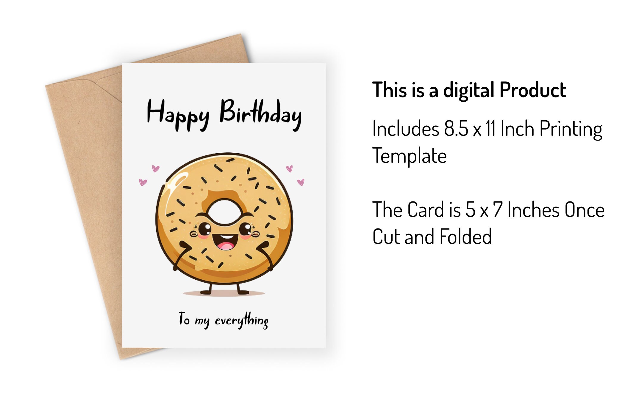 Printable Funny Bagel Birthday Card, Printable Birthday Card Funny ...