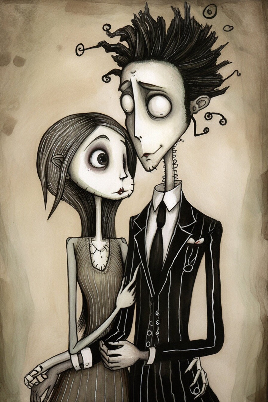 Tim Burton Drawings Love