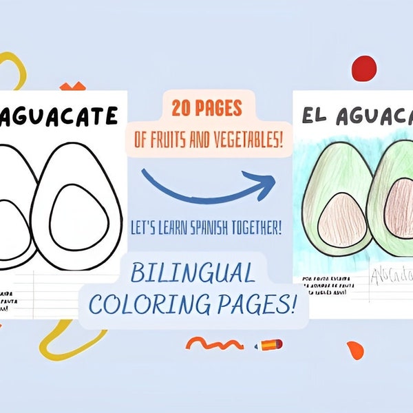 Coloring Fruits - Etsy