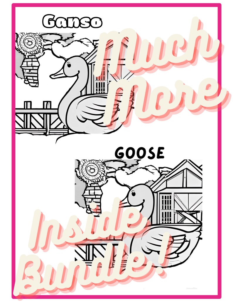 16 Page Spanish-english Printable Coloring Book Bundle: - Etsy