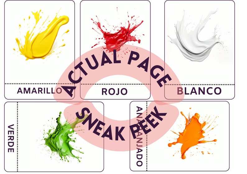 Colors Flashcards Montessori Flashcards Printable - Etsy