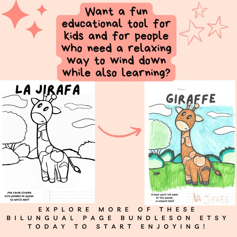 18 Printable Zoo Animal Coloring Pages: Learn Spanish,kids Coloring ...