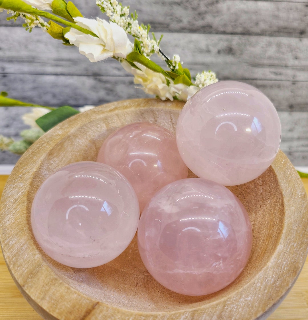Rose Quartz Spheres, Rose Quartz, Quartz, Crystal Spheres, Small ...