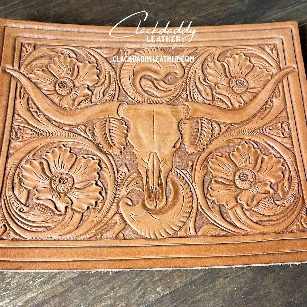 Sheridan Longhorn Skull 8.5”x11” Carving and Tooling Pattern - Etsy