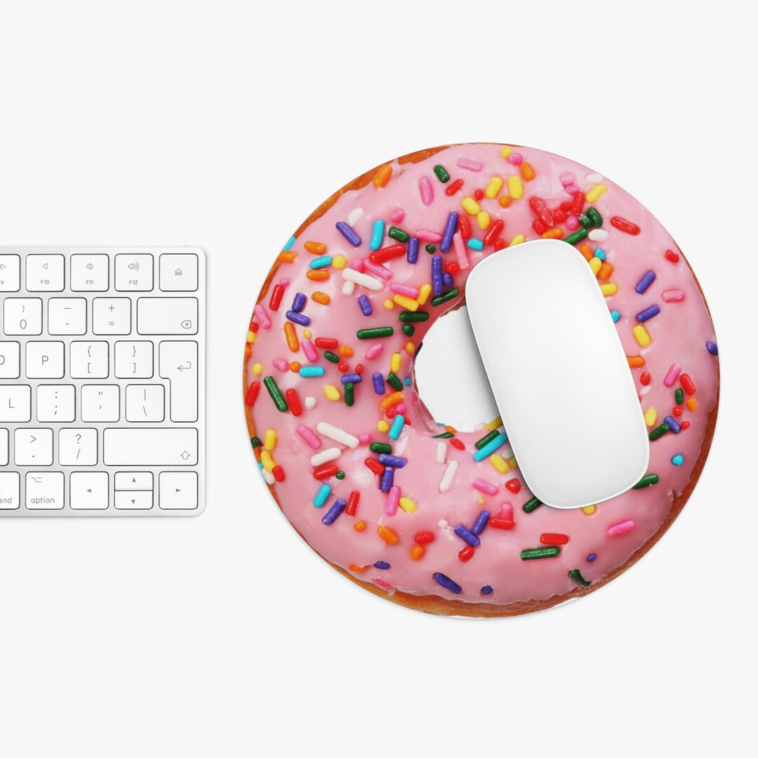 Realistic Pink Sprinkle Doughnut Mouse Pad - Etsy