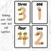 Counting Number Flashcards, Kindergarten Math, Adding, Preschool ...