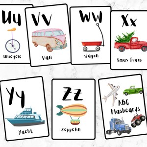 Printable Transportation ABC Flashcards, Preschool, Homeschool ...