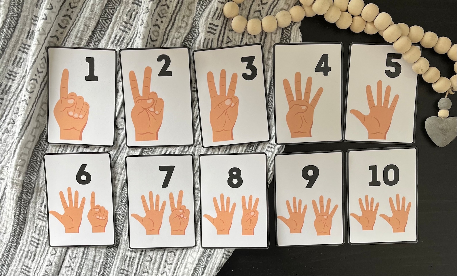 Printable Finger Number Flash Cards, Counting 1-10, Learning ...