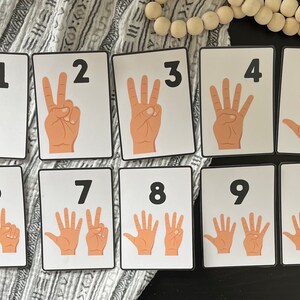 Printable Finger Number Flash Cards, Counting 1-10, Learning ...
